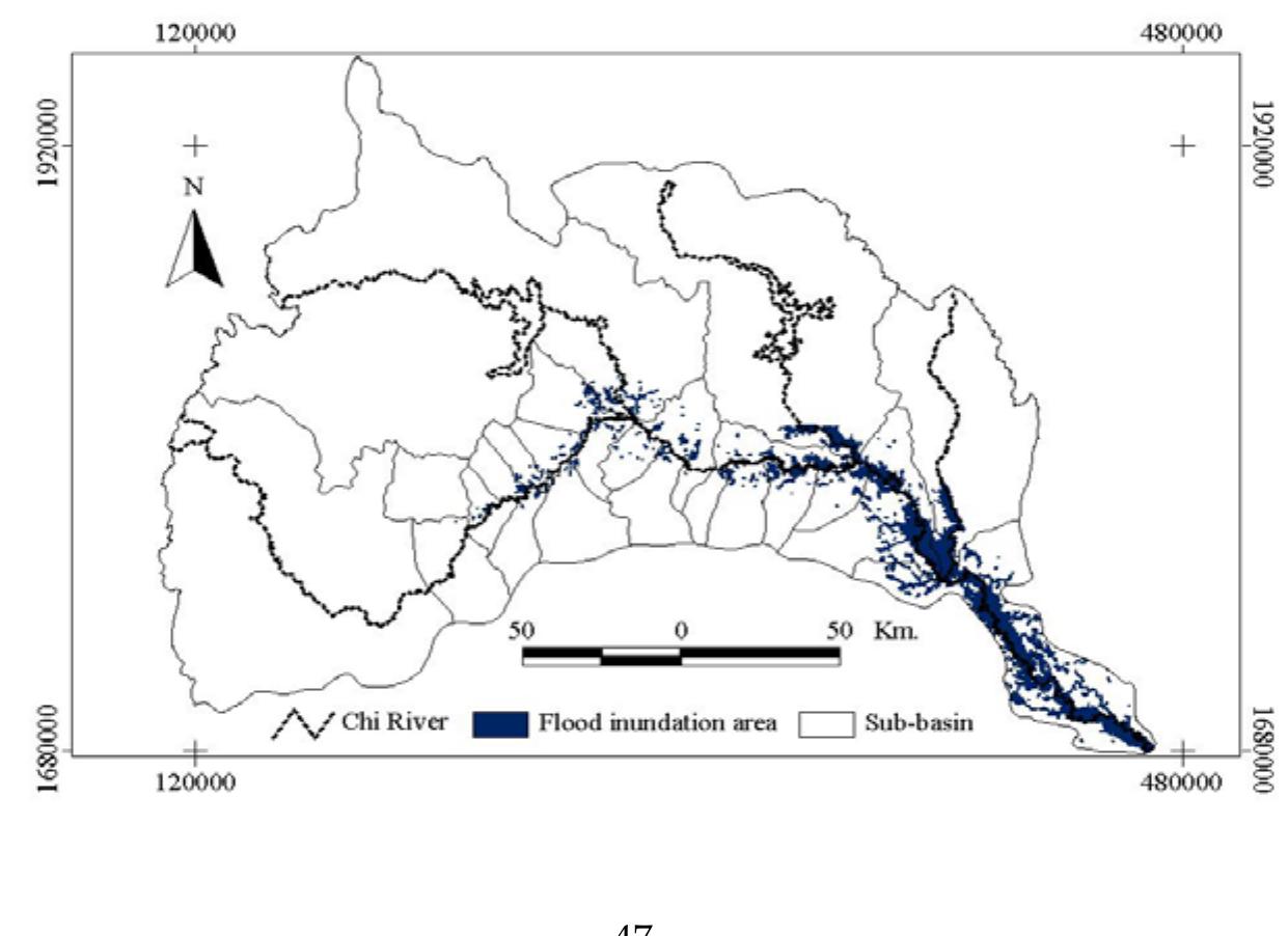 The chi river basin is a 49,477 km? drainage area located in