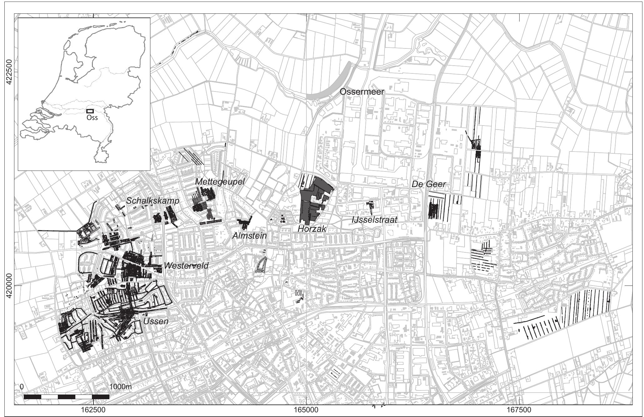 Location of the oss-region in the netherlands and an