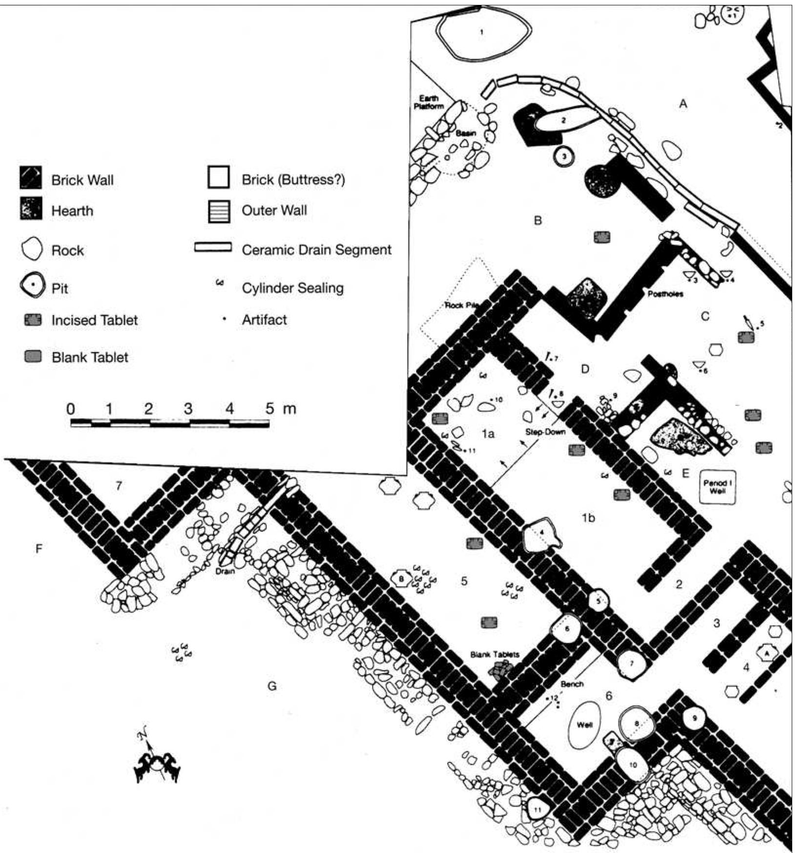 5. tepe yahya, plan of the period ivc building showing the