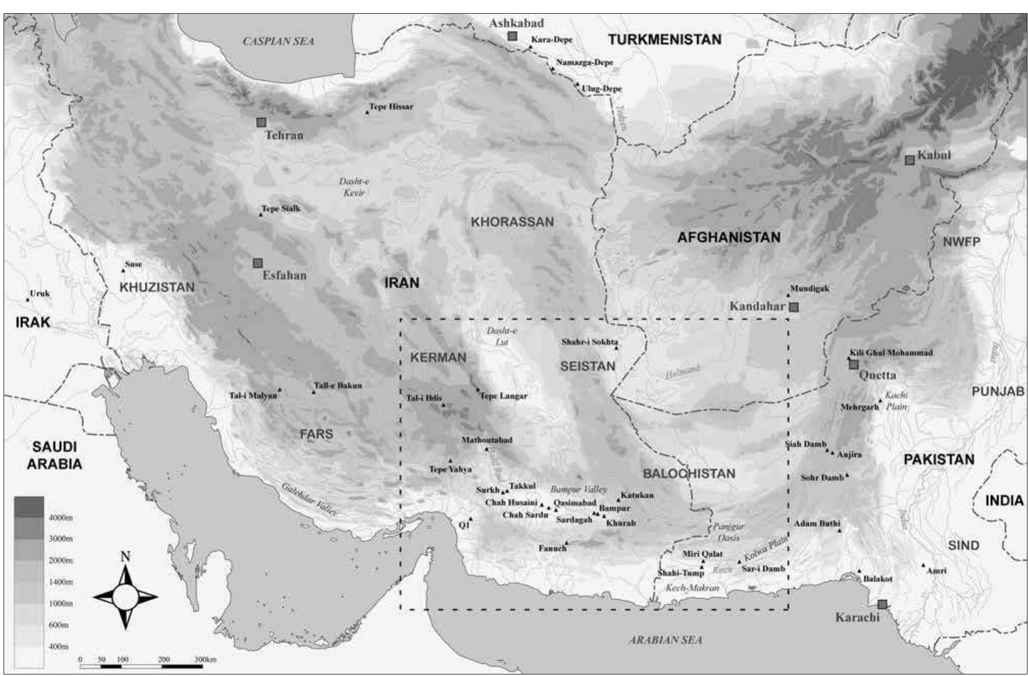 1. map of middle asia showing the location of the areas and