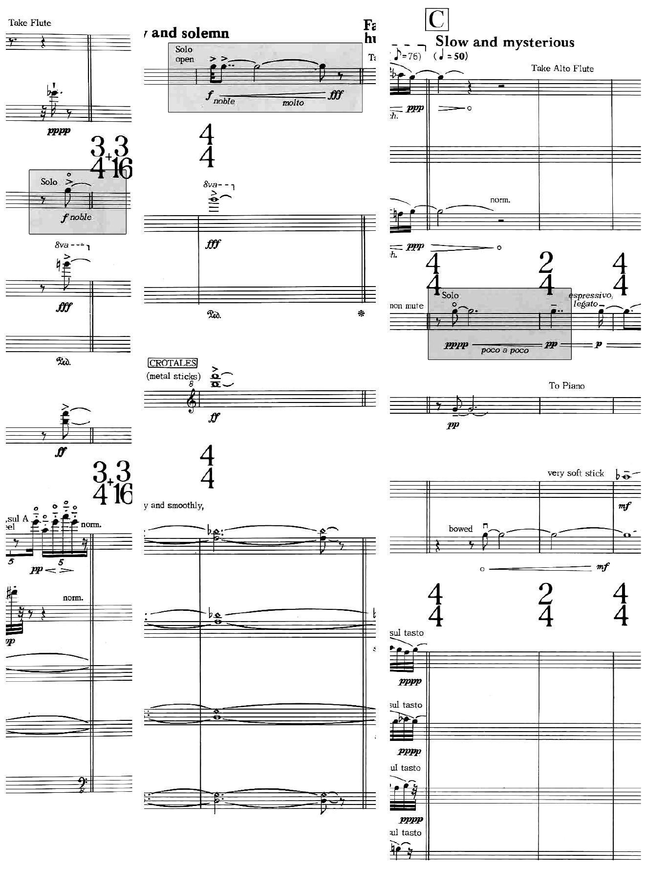 1 : trumpet gs from the first, second and third movements
