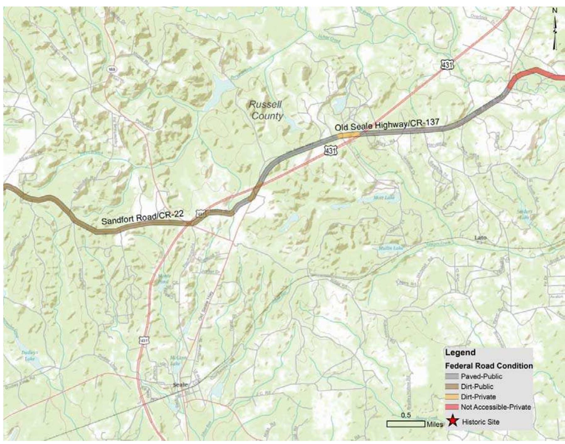 -14. the old federal road through russell county, map 3.