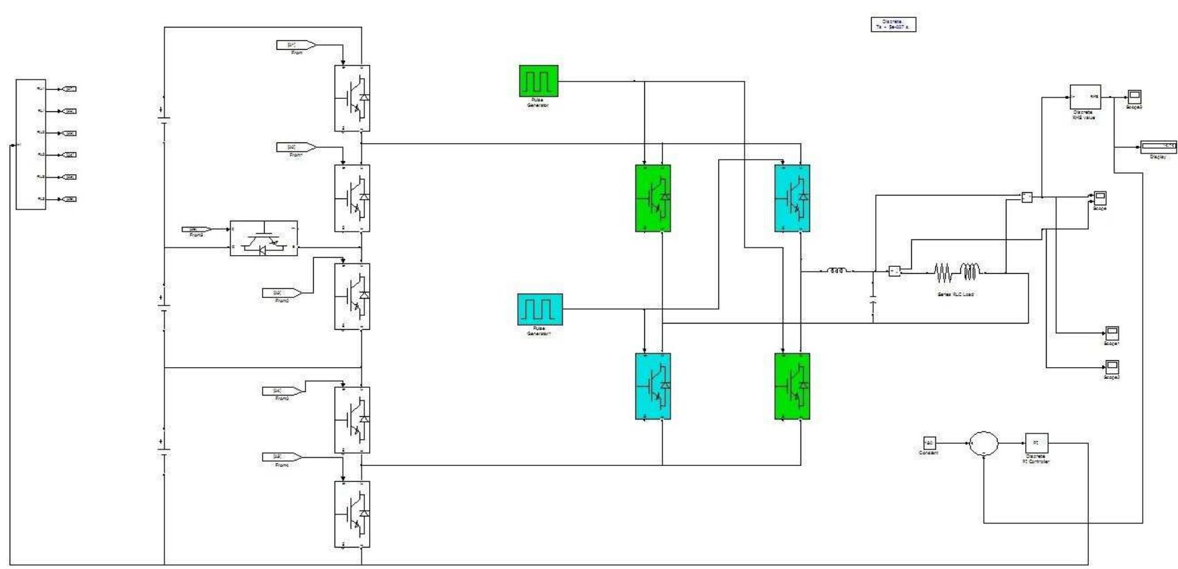A seven level inverter using rv topology with pi controller