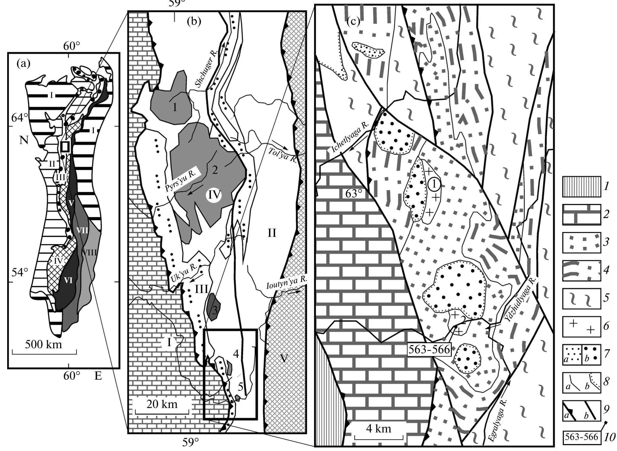 The survey map (a) and schematic geological structure of the