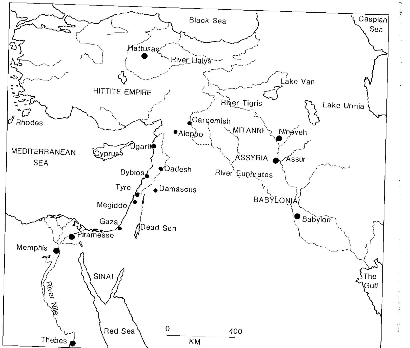 26. map of egypt, the levant and western asia during the new