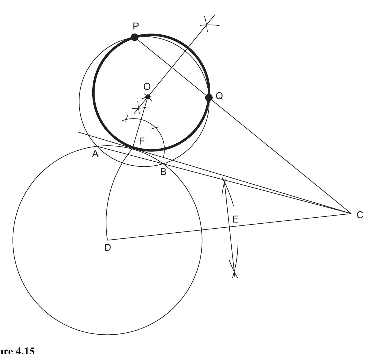 To draw three circles which touch each other, given the