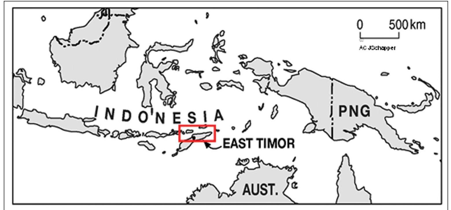 Map 1. geographical context of the timor-alor-pantar