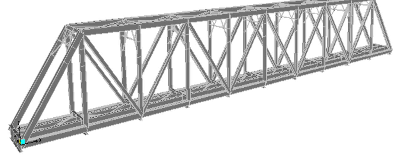 3-d model of steel truss railway bridge 2. model of steel