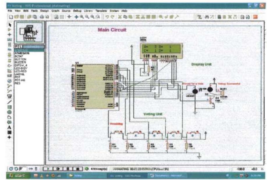 Output circuit diagram of the digital voting system fig 2.