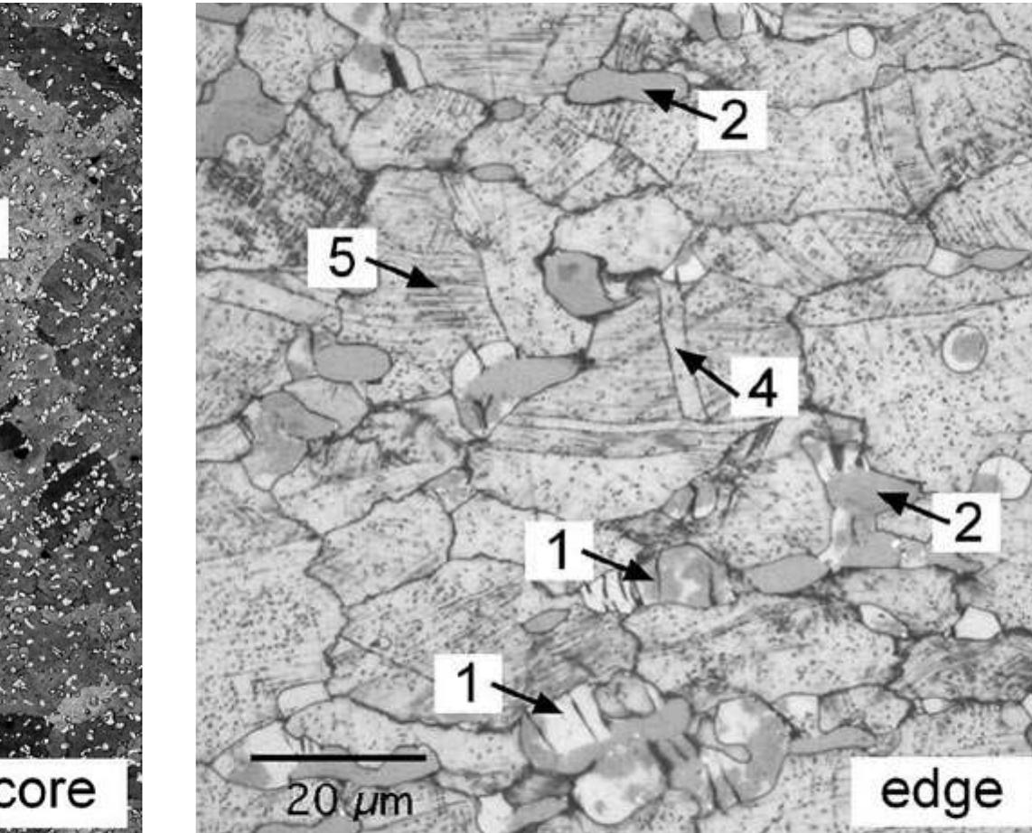 Microstructure of an axe from the hoard of sennwald-salez