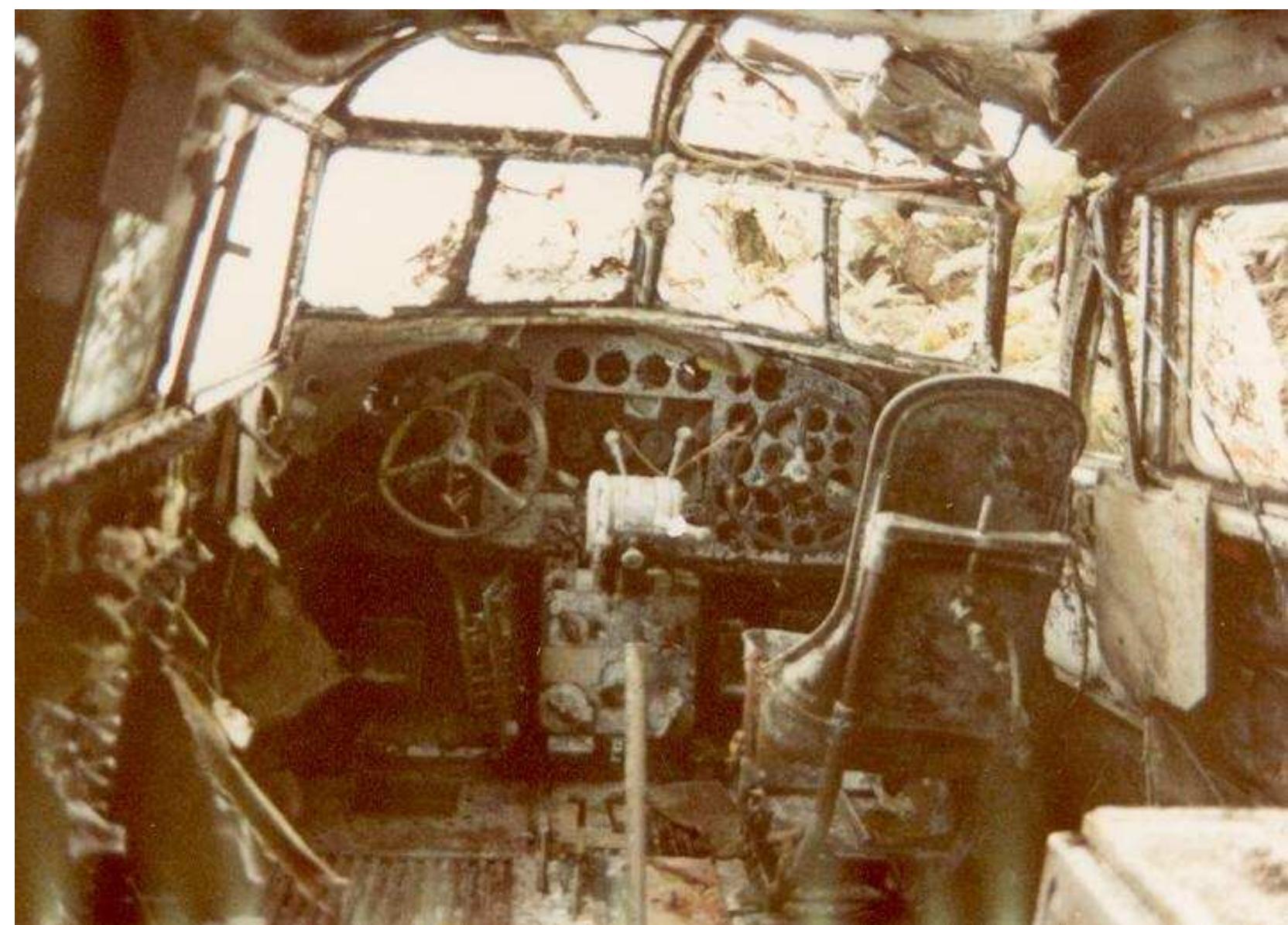 B-18 cockpit interior photo from airpirates.com approx 1984