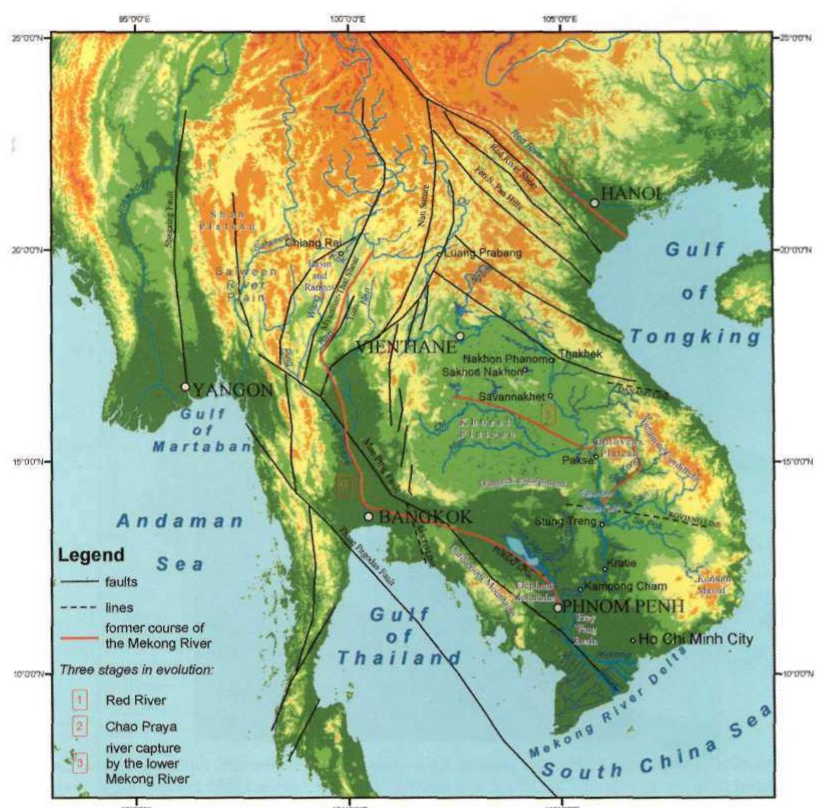 Plate 1 simplified tectonic map of indochina with