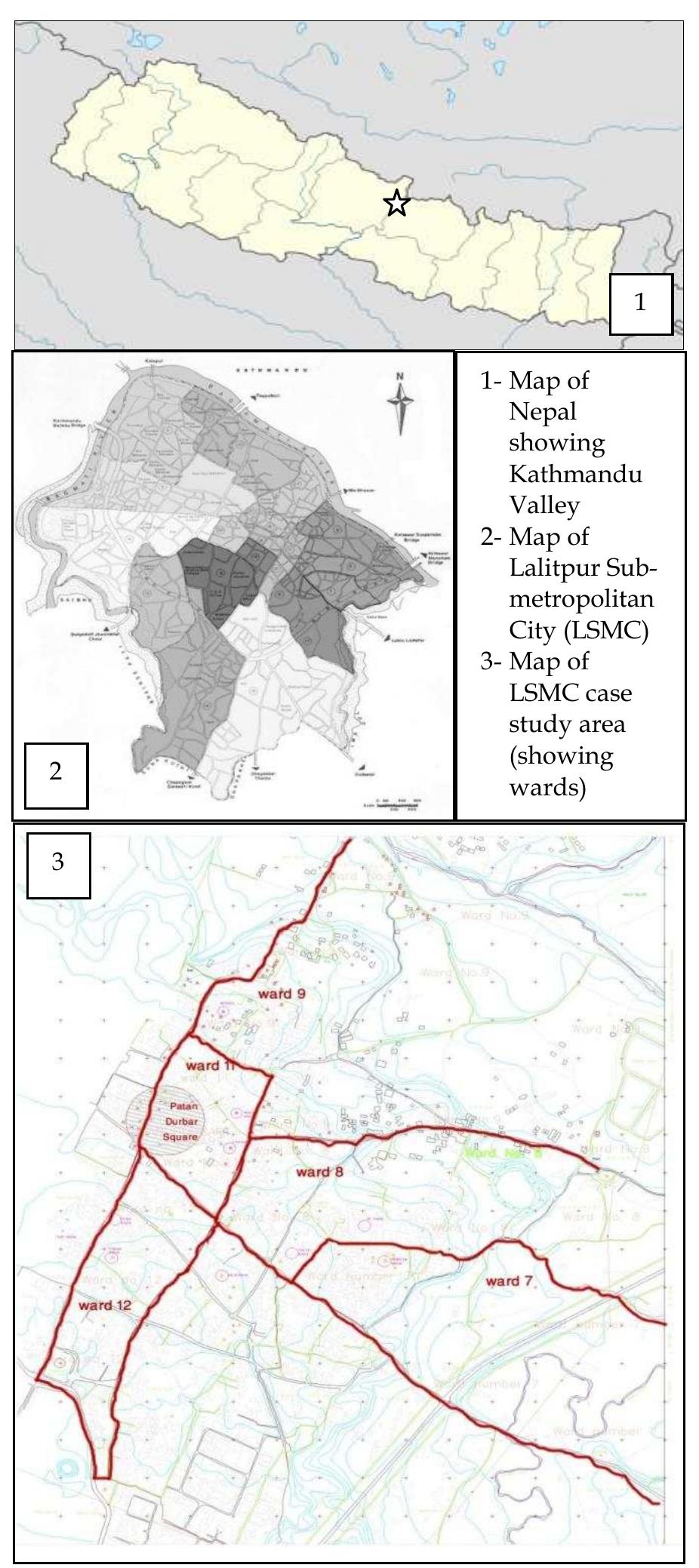 Maps of wards of lalitpur sub-metropolitan city in kathmandu