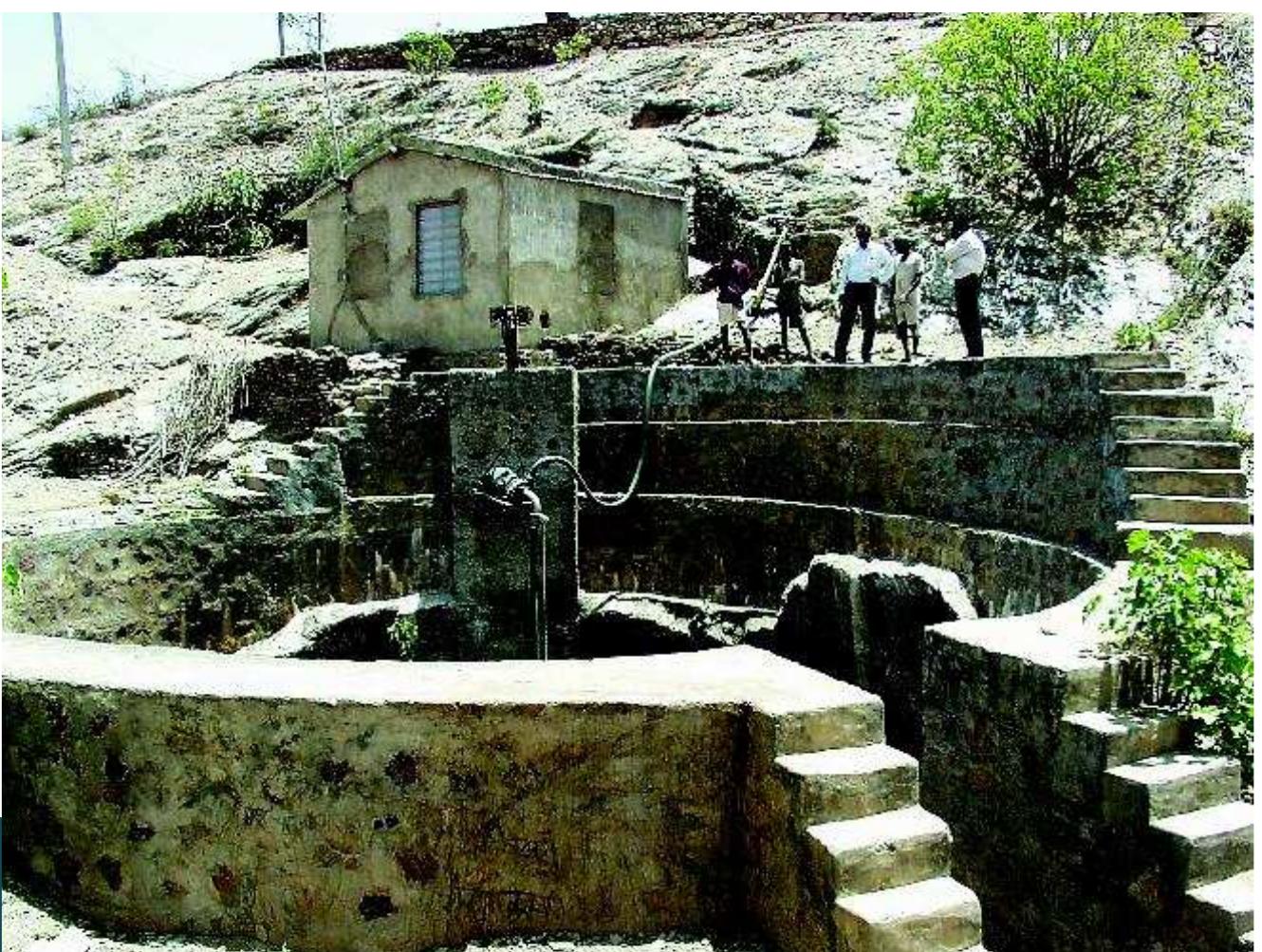 In dry land regions groundwater is the main source of water.