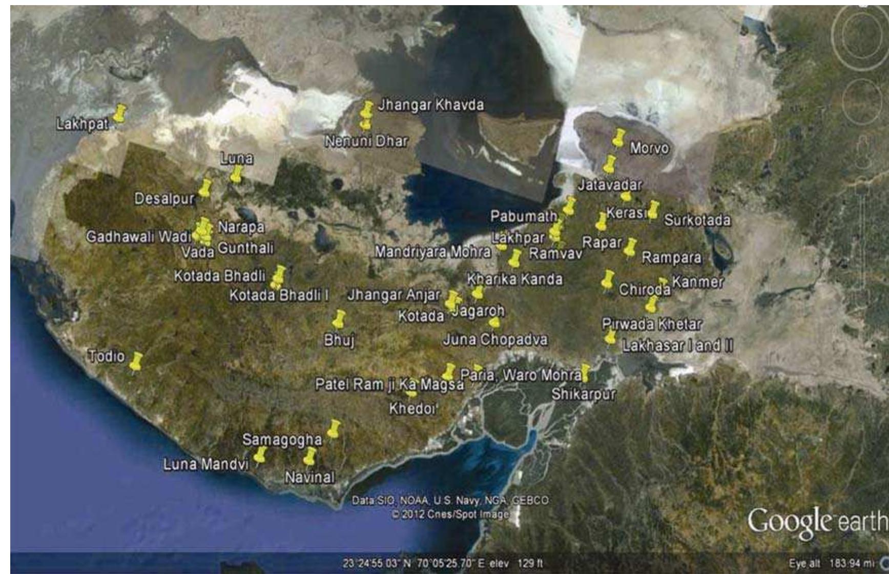 Map of gujarat showing kotada bhadli the main aim of this