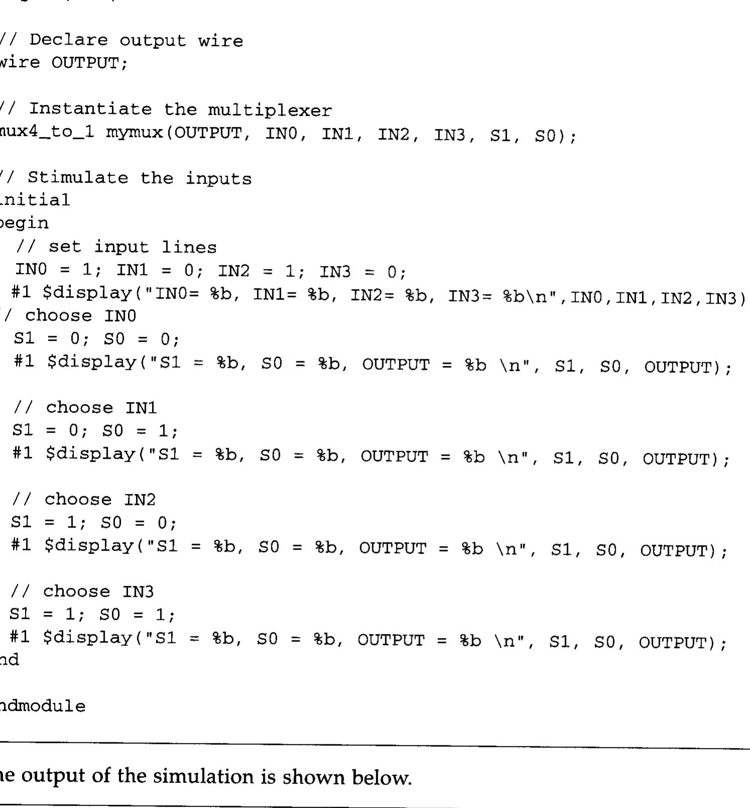 Table 18 - Verilog HDL A guide to Digital Design and