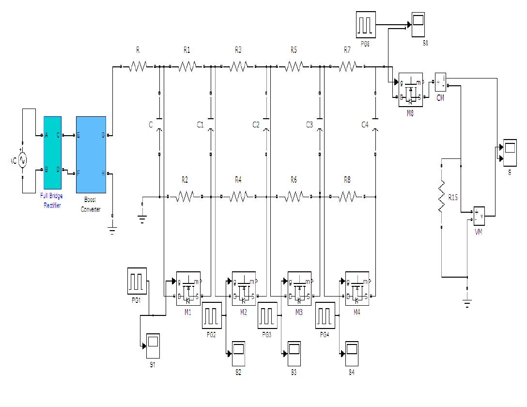 Simulation systems diagram based on simulink/power system