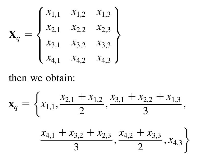 The new matrix x, is not always a trajectory matrix (because