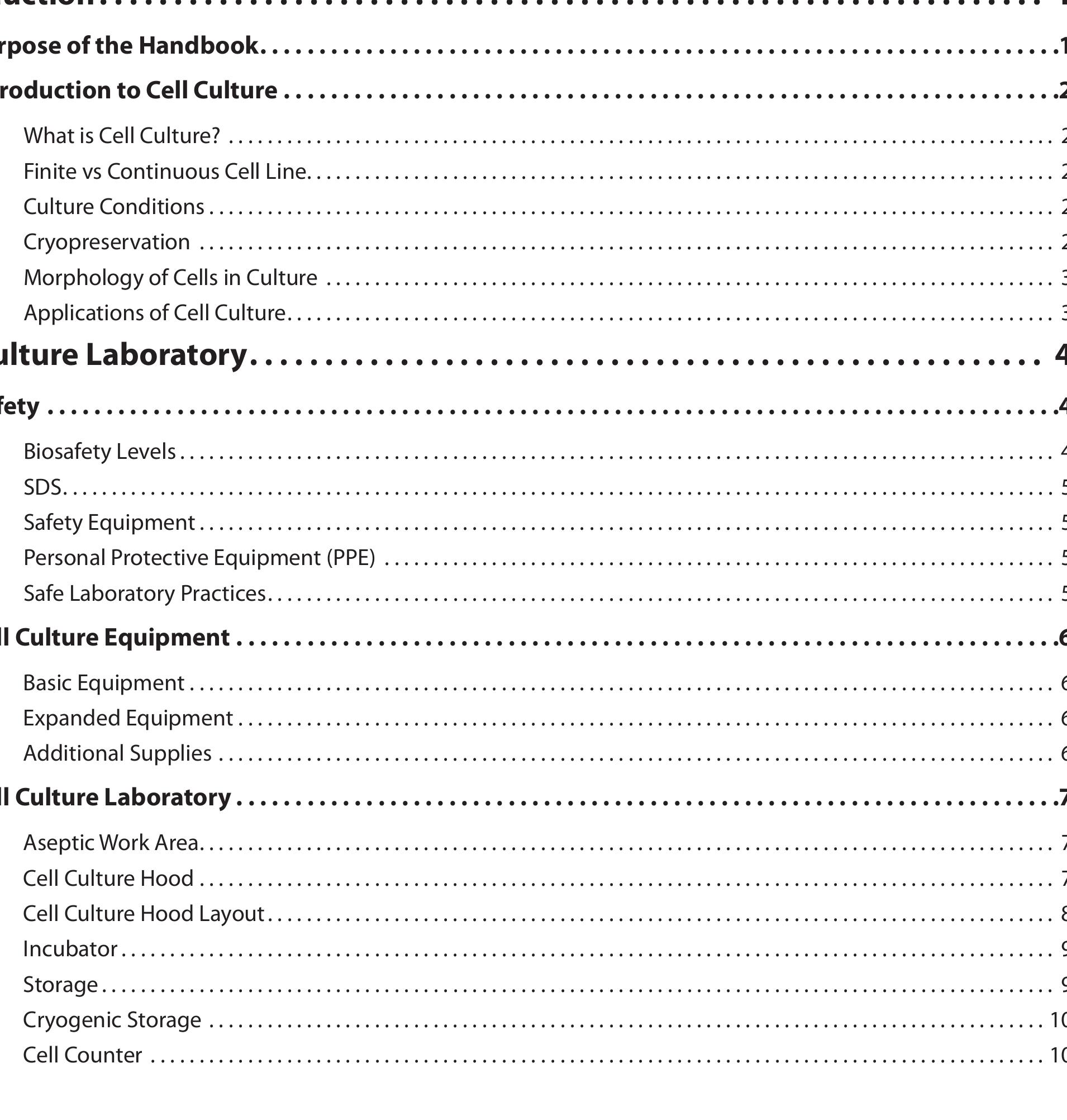 Table 1 - CELL CULTURE BASICS Handbook Cell Culture Basics