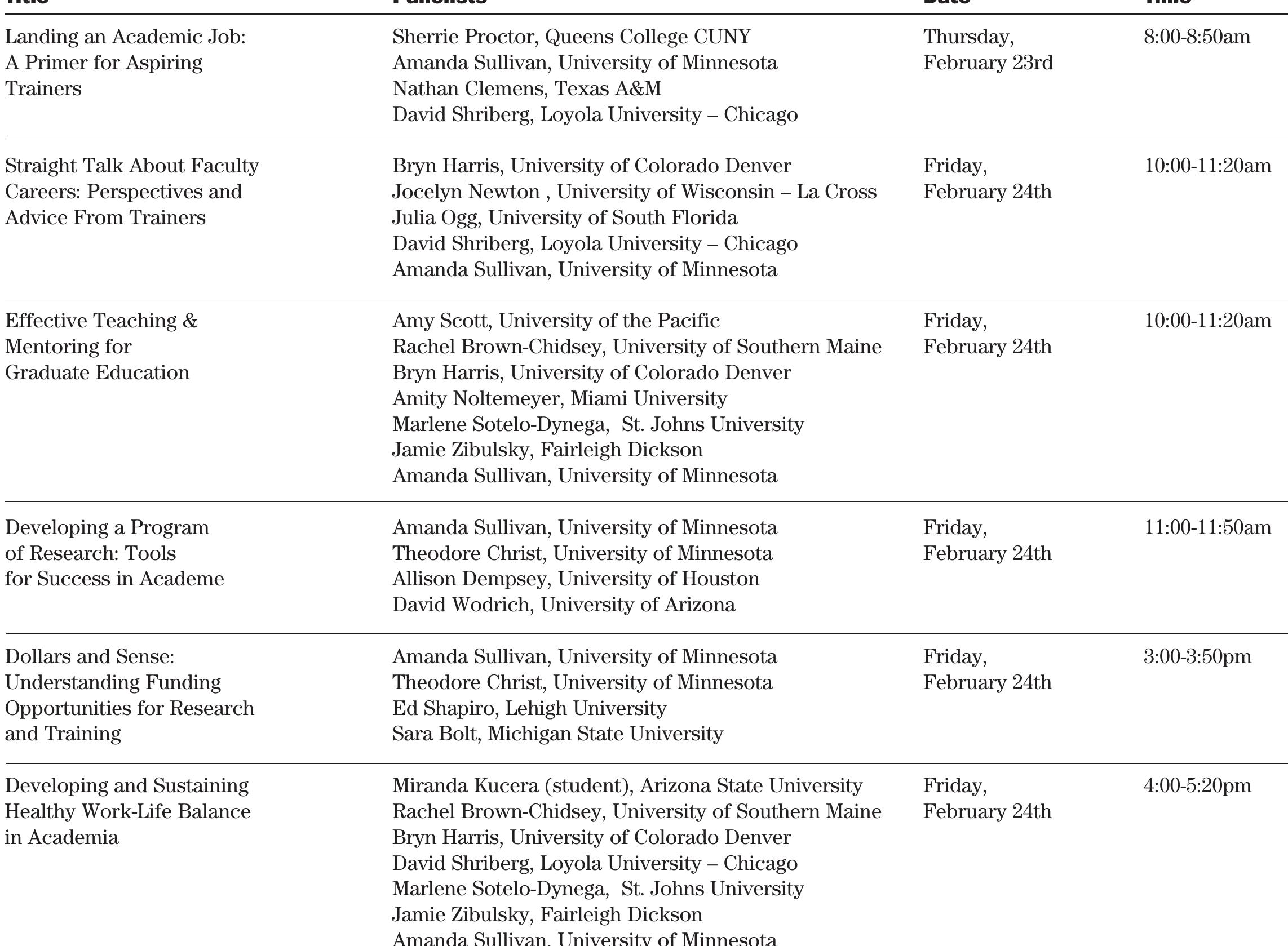 Table 1 - Remembering Ena Vazquez-Nuttall