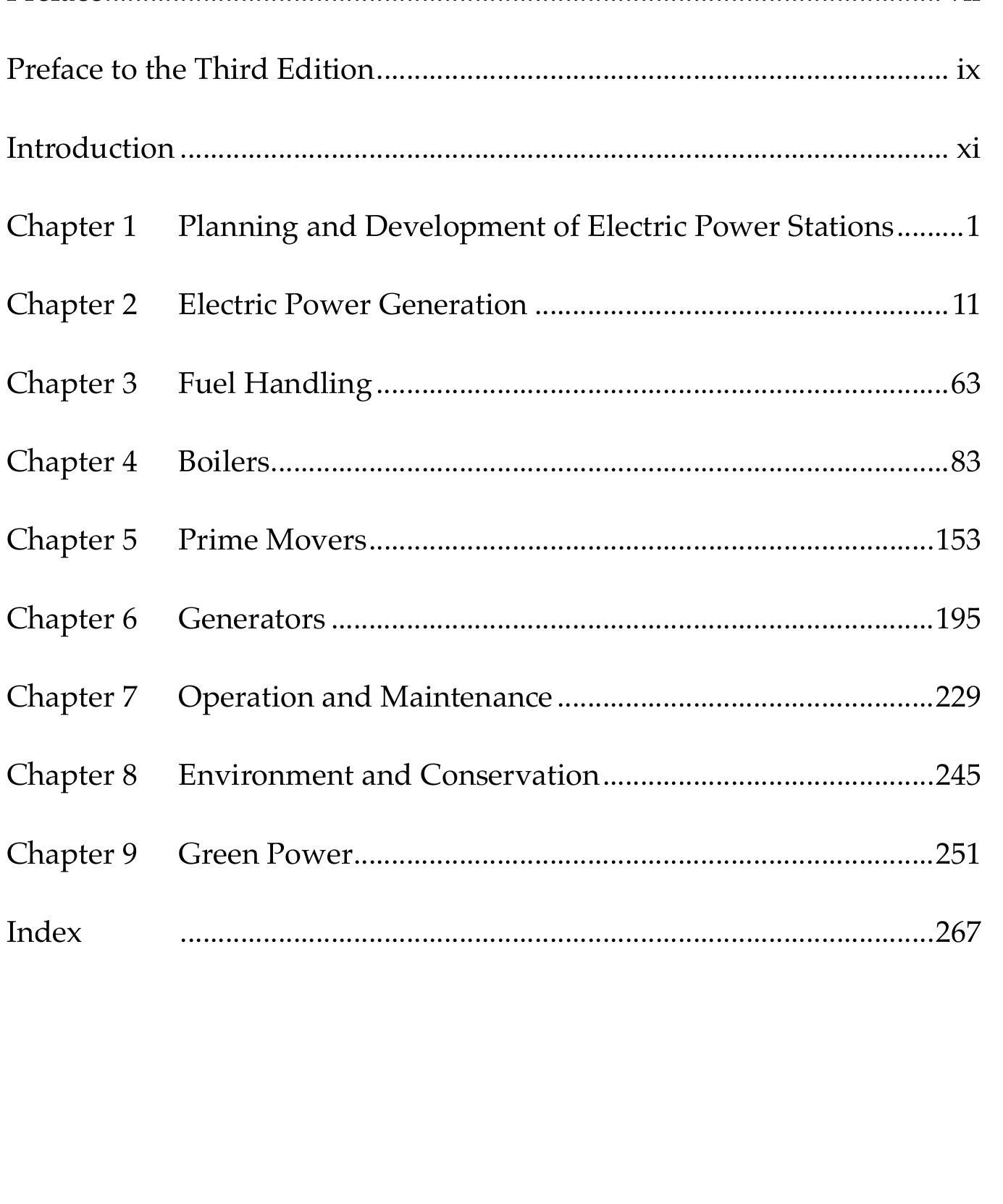 Table 1 - Guide to Basic Electric Power Generation concepts