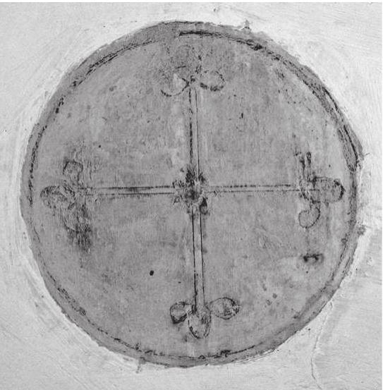 Consecration cross at st. mary’s church, ashby near