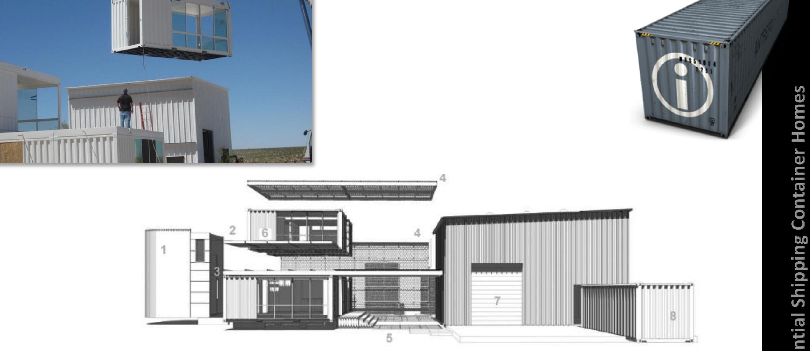 Exploded perspective showing the various building components