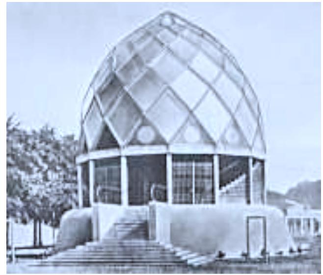 The glass pavilion at cologne werkbund exhibition by bruno