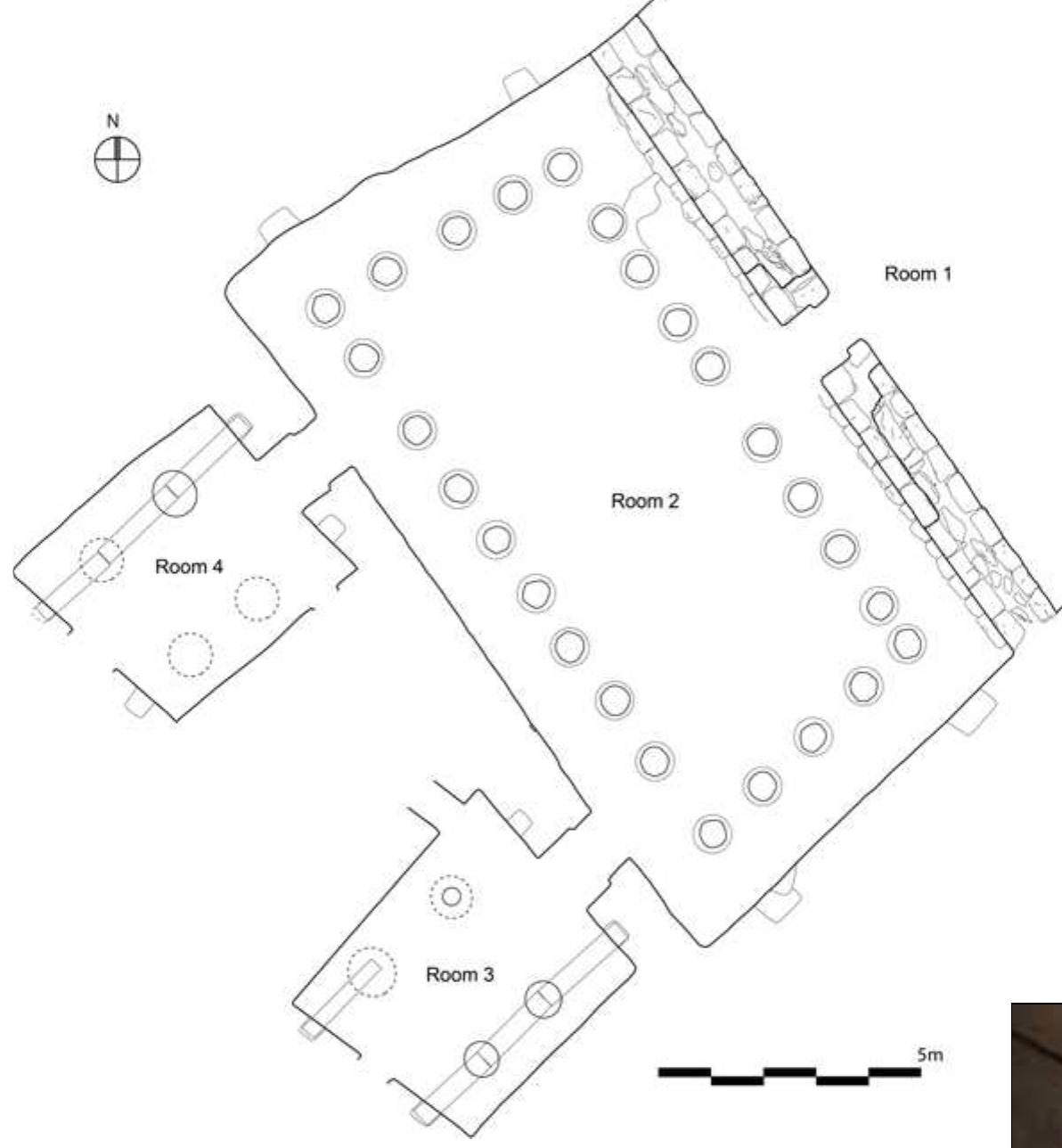 Plan of the large mortuary temple - scale 1:200 (drawing by