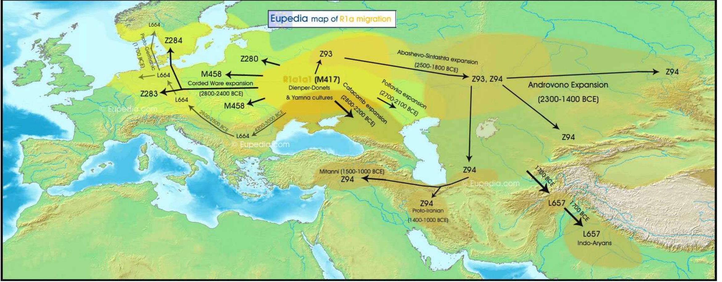 (PDF) Origins and history of Haplogroup R1a (Y-DNA)
