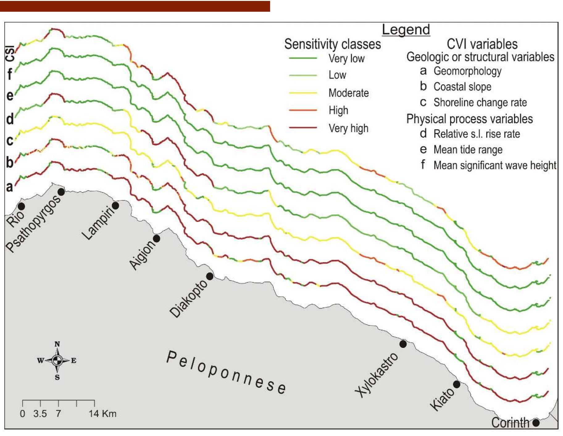 Re 9. map showing the sensitivity classification of the