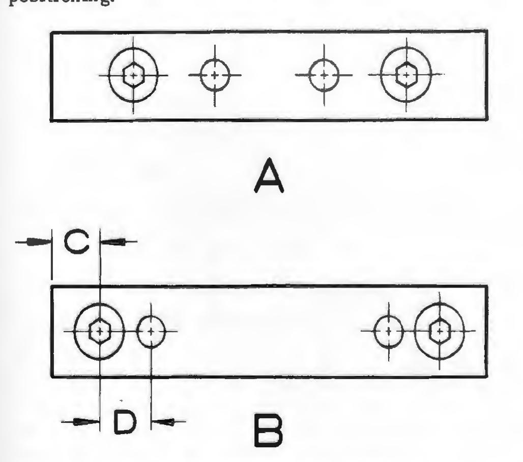 Proper spacing between holes and between holes and edges of