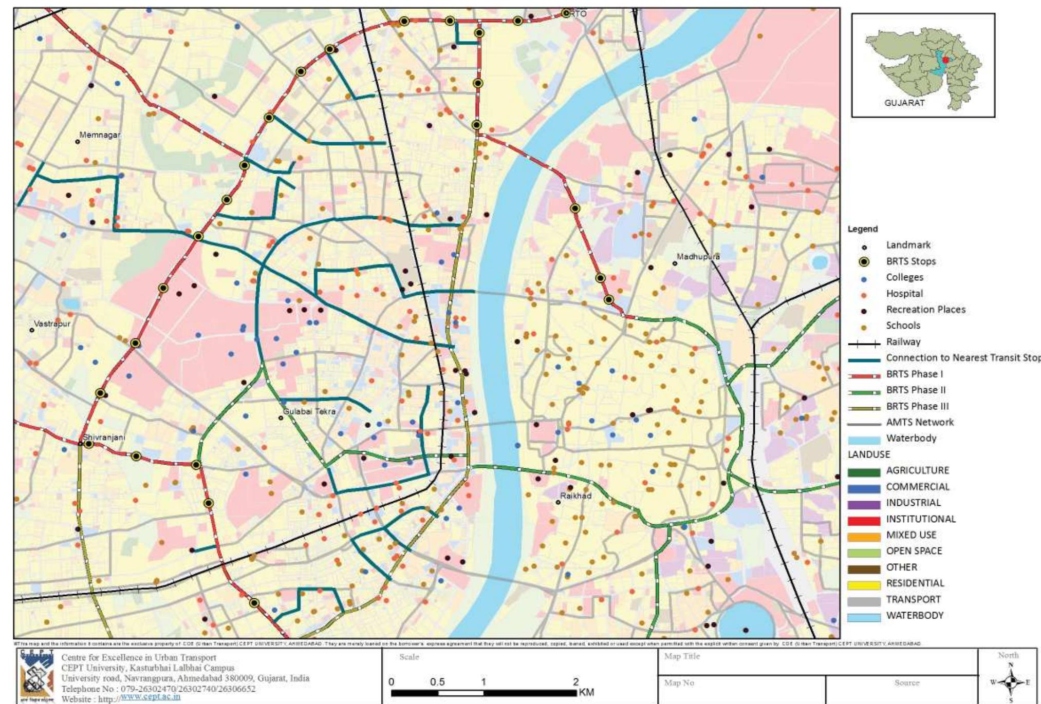 Connection to the nearest transit facility map the streets