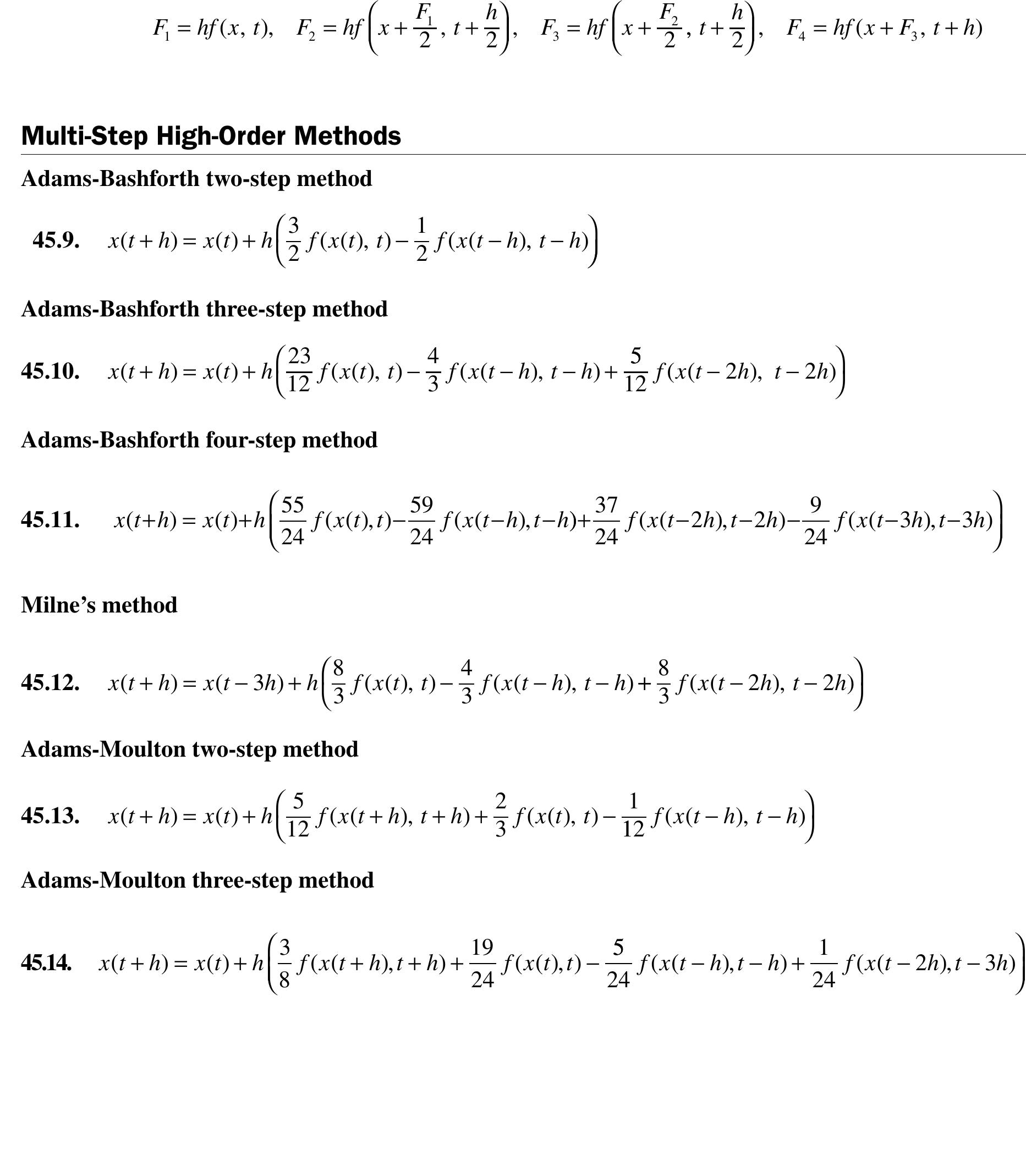 Fourth Order Runge Kutta Method Fourth Order Explicit