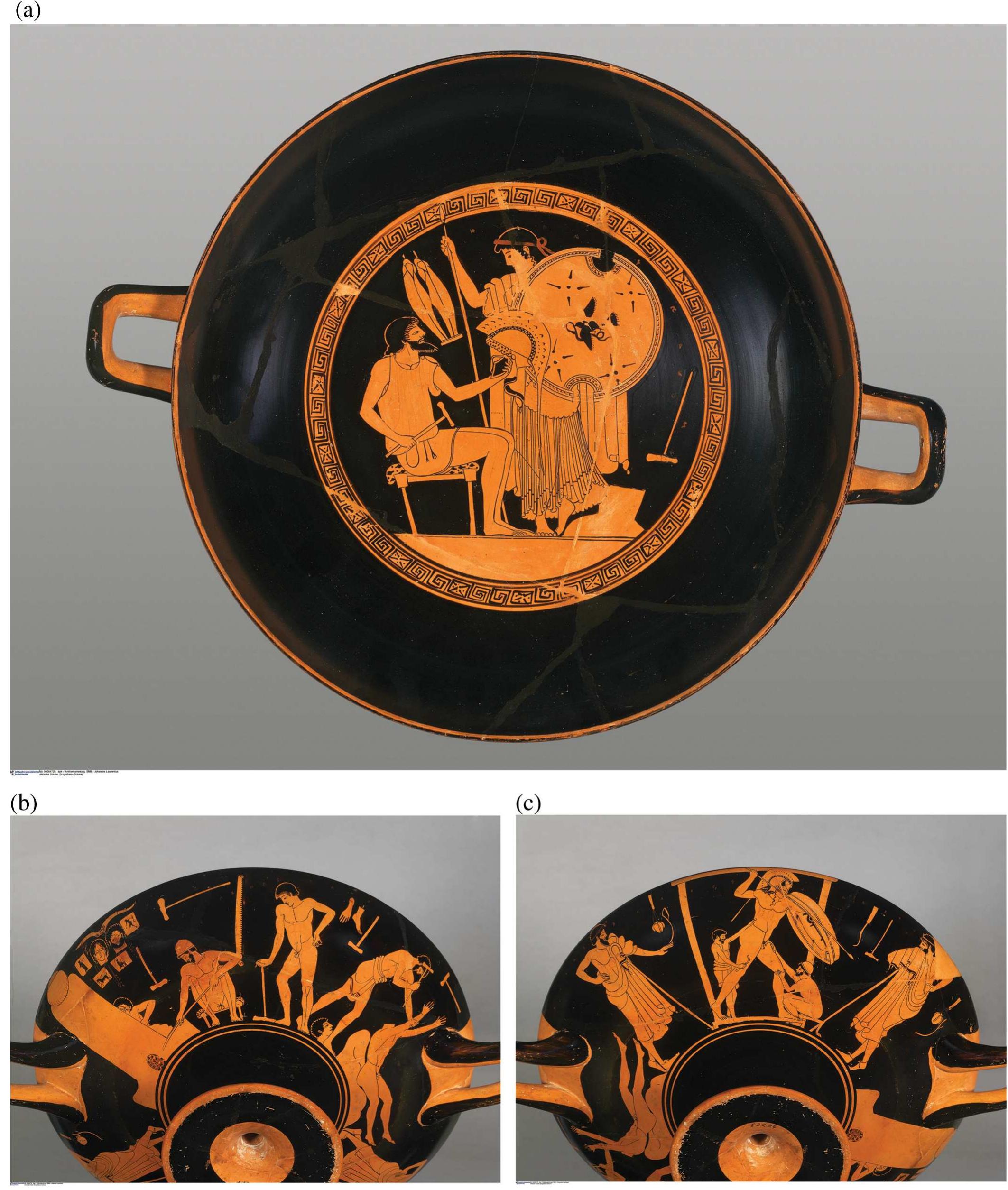 (a) attic red-figure cup in the antikensammlung, berlin