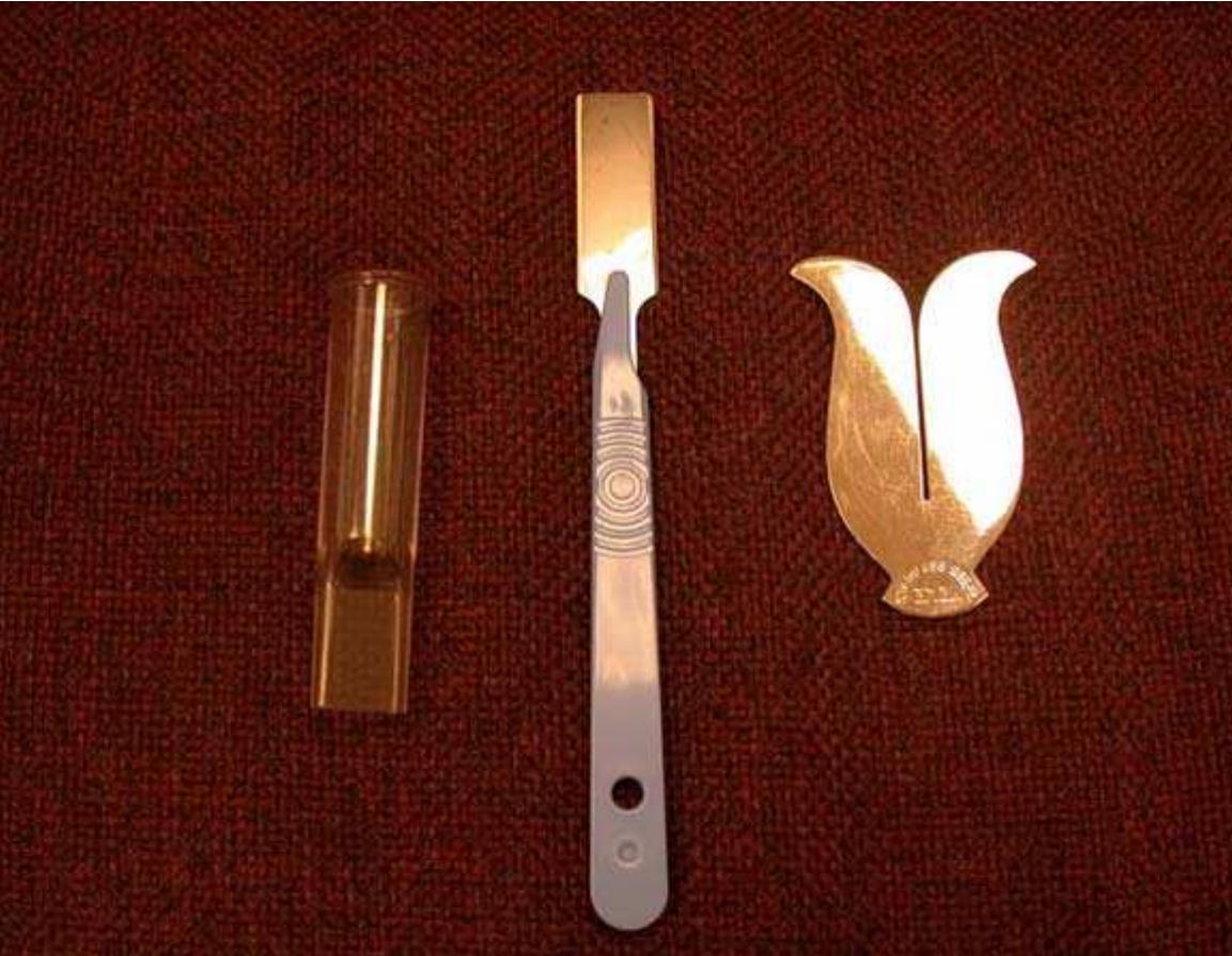 Jewish ritual circumcision instruments including a glass