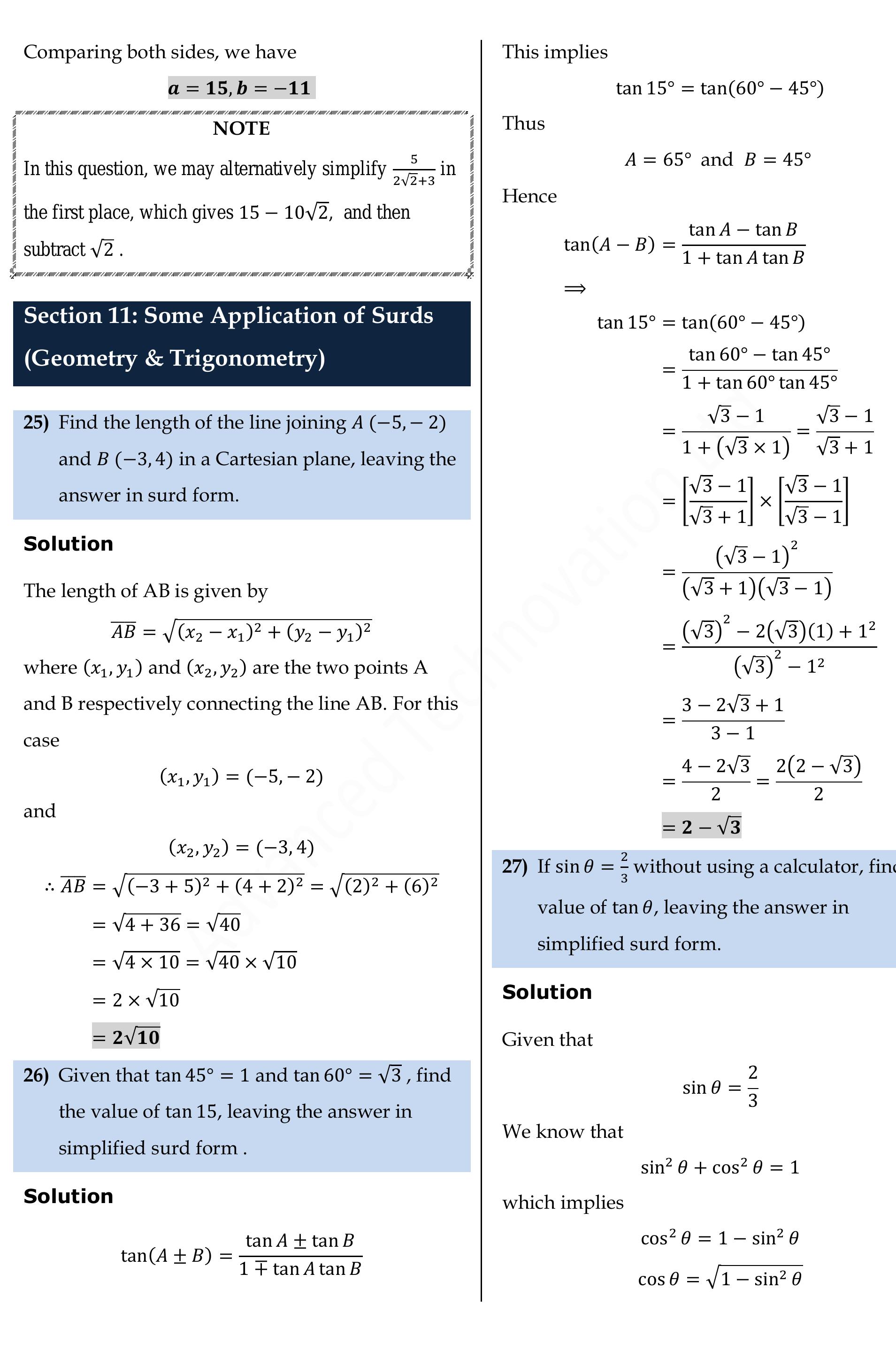 (PDF) Surds Explained with Worked Examples