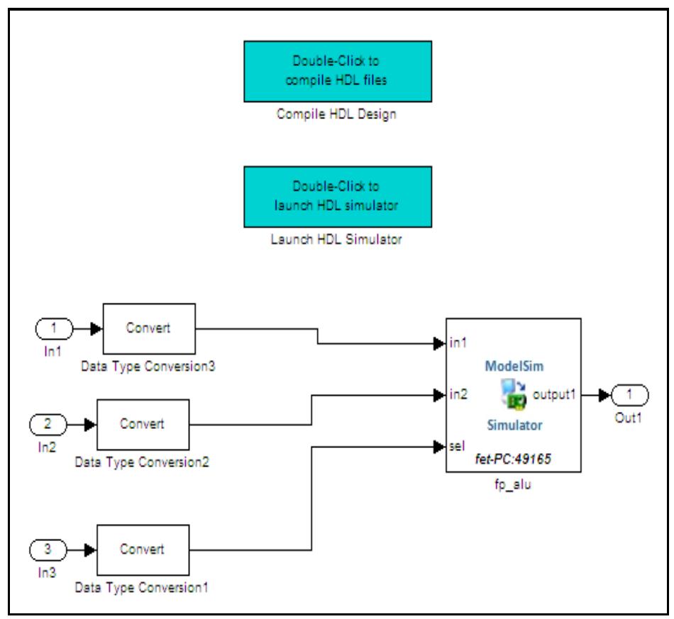 8: simulink sub-system to launch hdl simulator