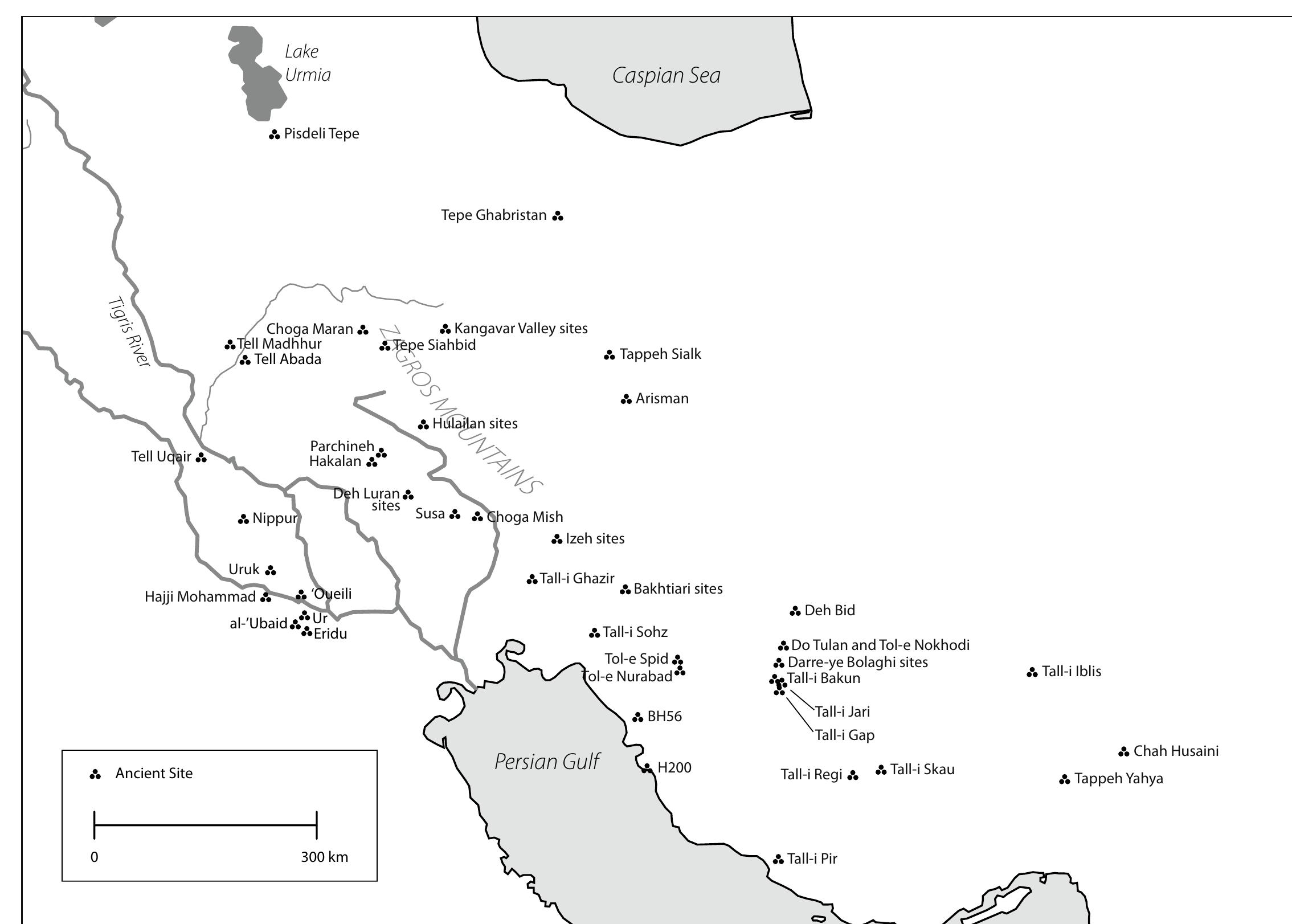 1. map showing the principal regions of iran and mesopotamia