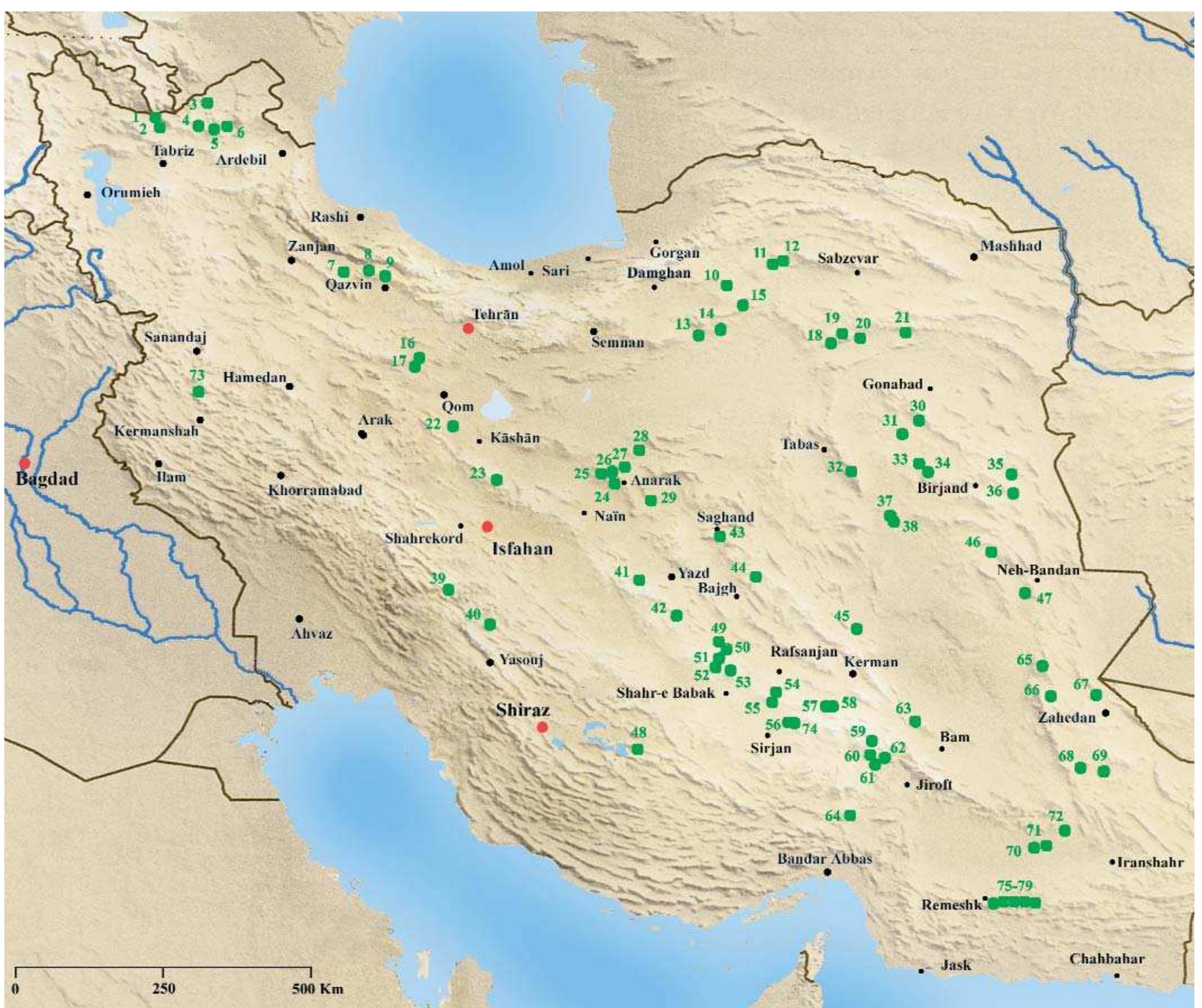 Figure 3 - from Metallic mineral resources of Iran mined in