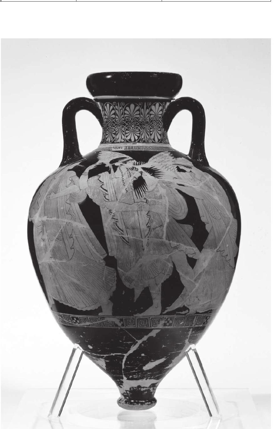 Attic red-figure amphora, oirethyia painter, 500- 450 bc,