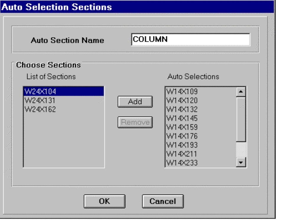 -3 defining the column auto selection group