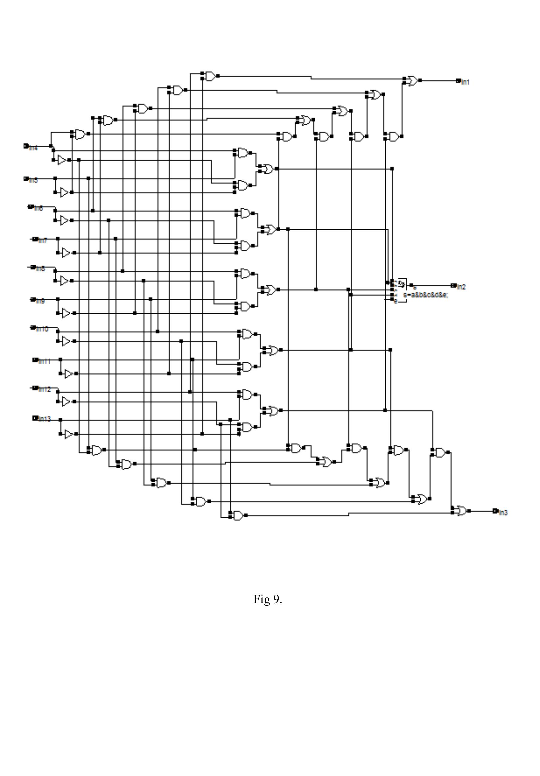 Figure 12 - VLSI design of 5 Bit Magnitude Comparator