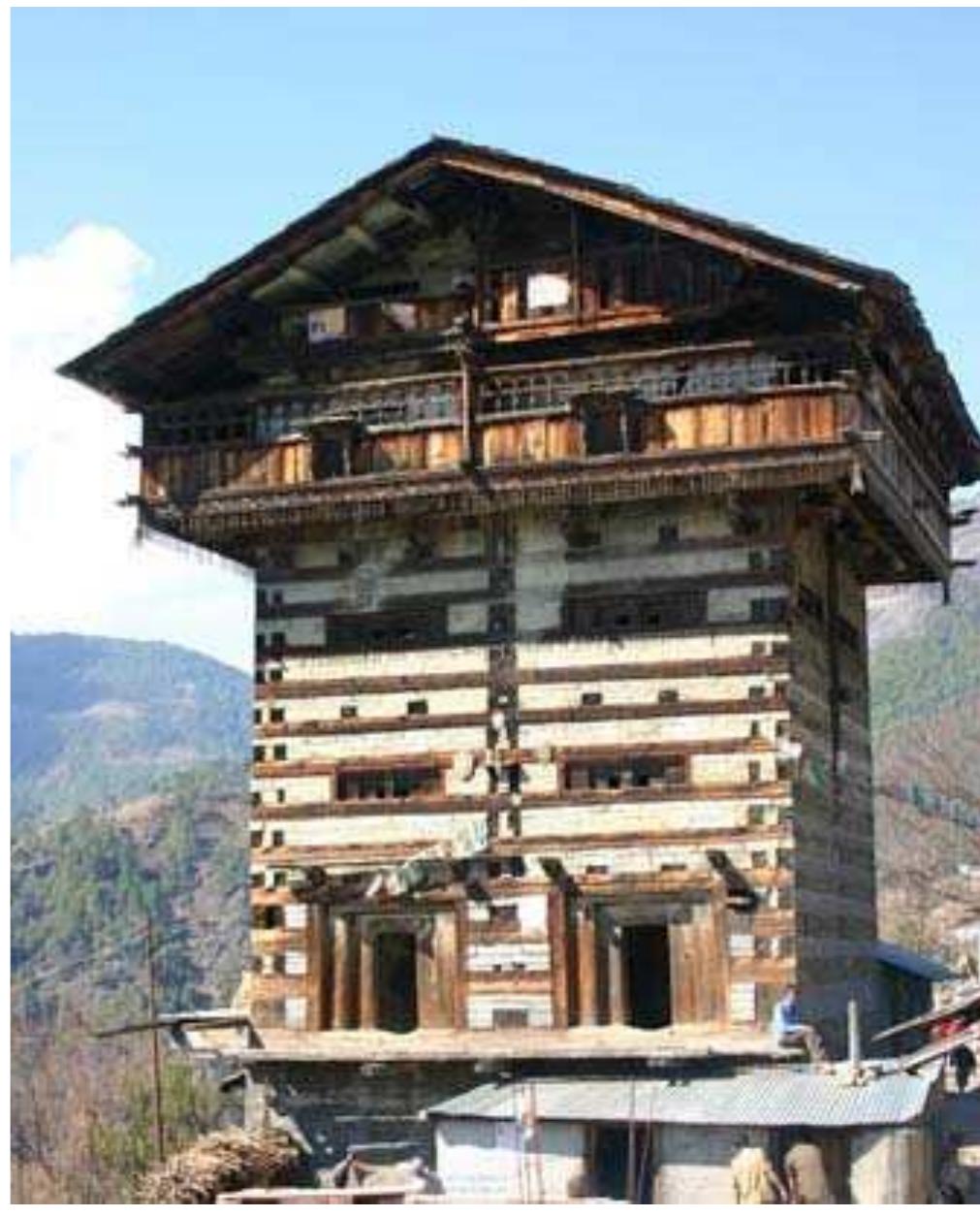 Five-storied structure of koti banal architecture con-