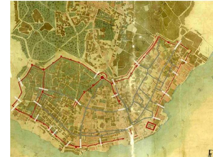Image 8: the gates of galata on d’ostoya map, 1858