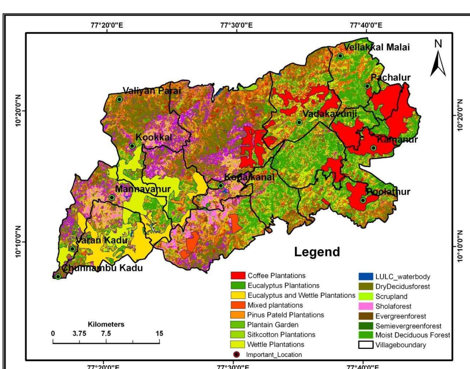 Classes of soil series map
