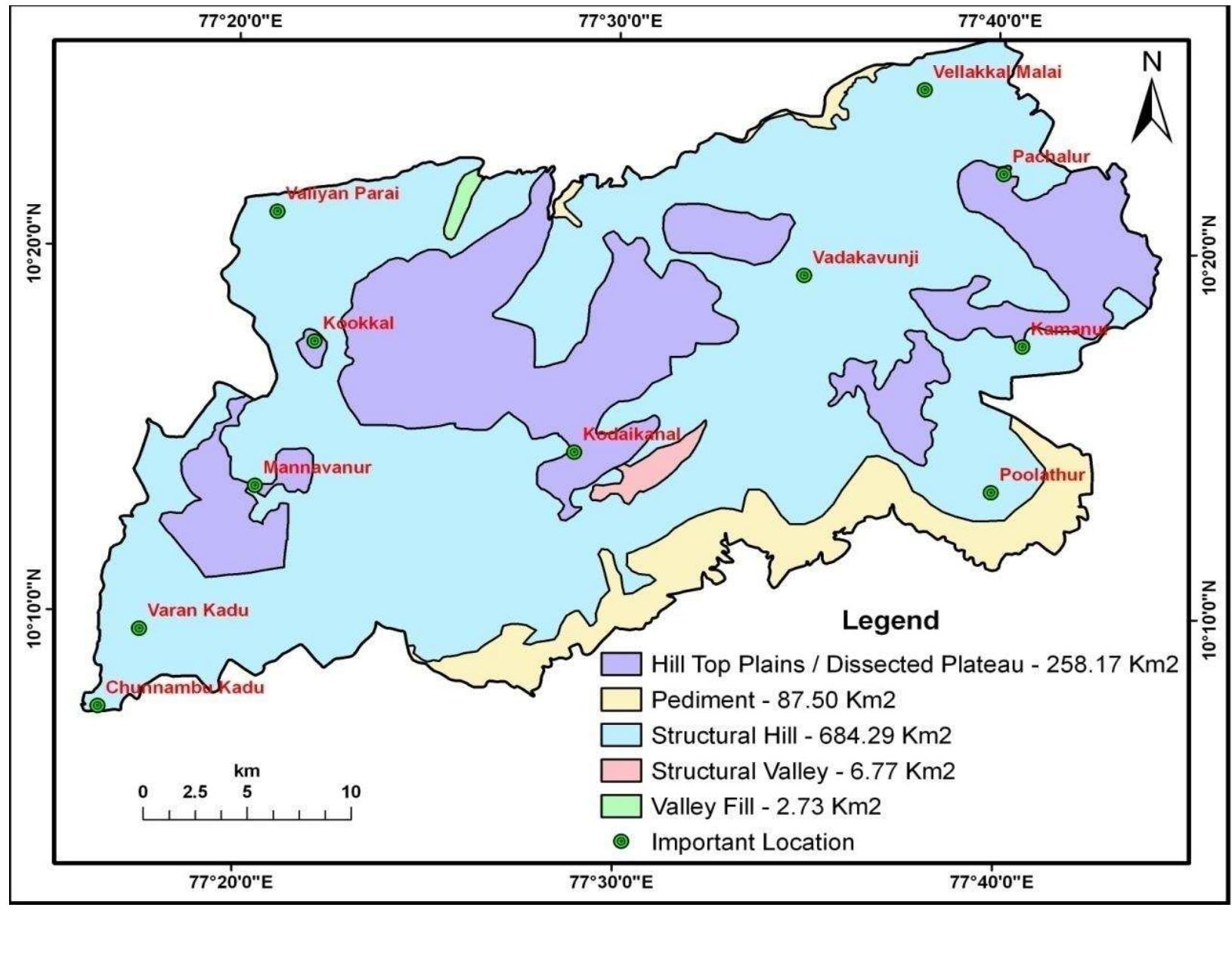 Classes of landform map