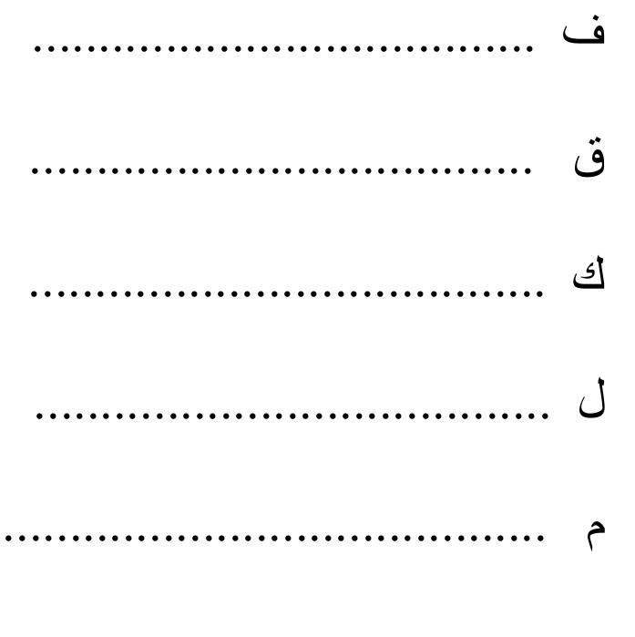 These letters combine to make a few words in the arabic