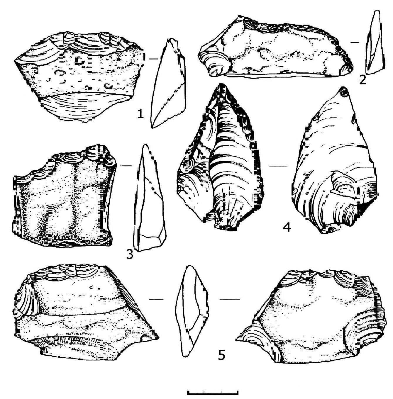 Middle paleolithic tools from the trans-uzboi folded area.