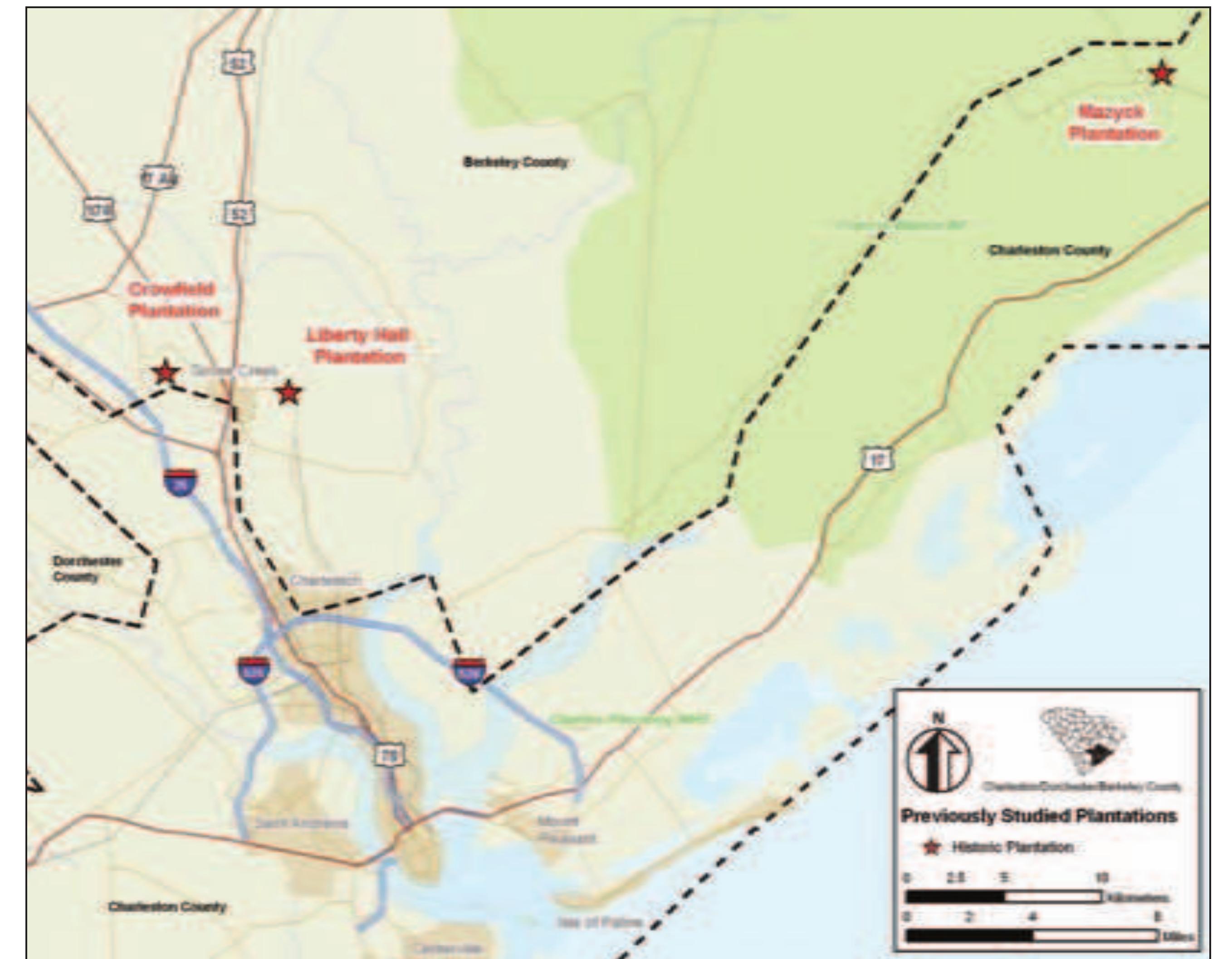 A-1. a regional map showing the locations of crowfield